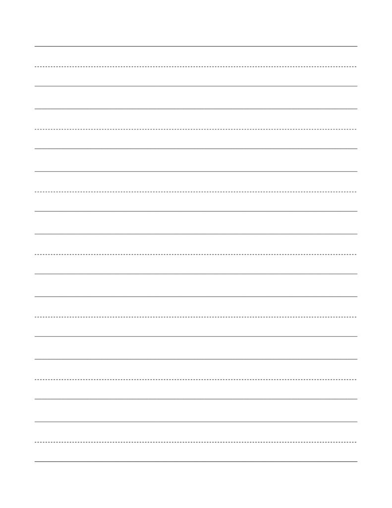 Handwriting Lined Paper – Dotted Midline Writing Pages (Grades 1–2 ...