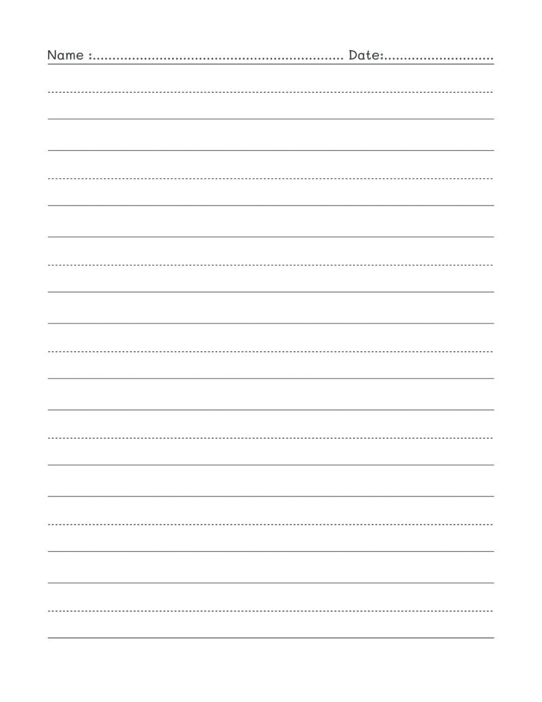 Handwriting Lined Paper – Dotted Midline Writing Pages (Grades 1–2 ...