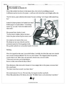 Mystery Puzzle Reading Pack for Grades 4–6 – Comprehension Worksheets ...
