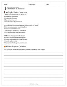 Mystery Puzzle Reading Pack for Grades 4–6 – Comprehension Worksheets ...
