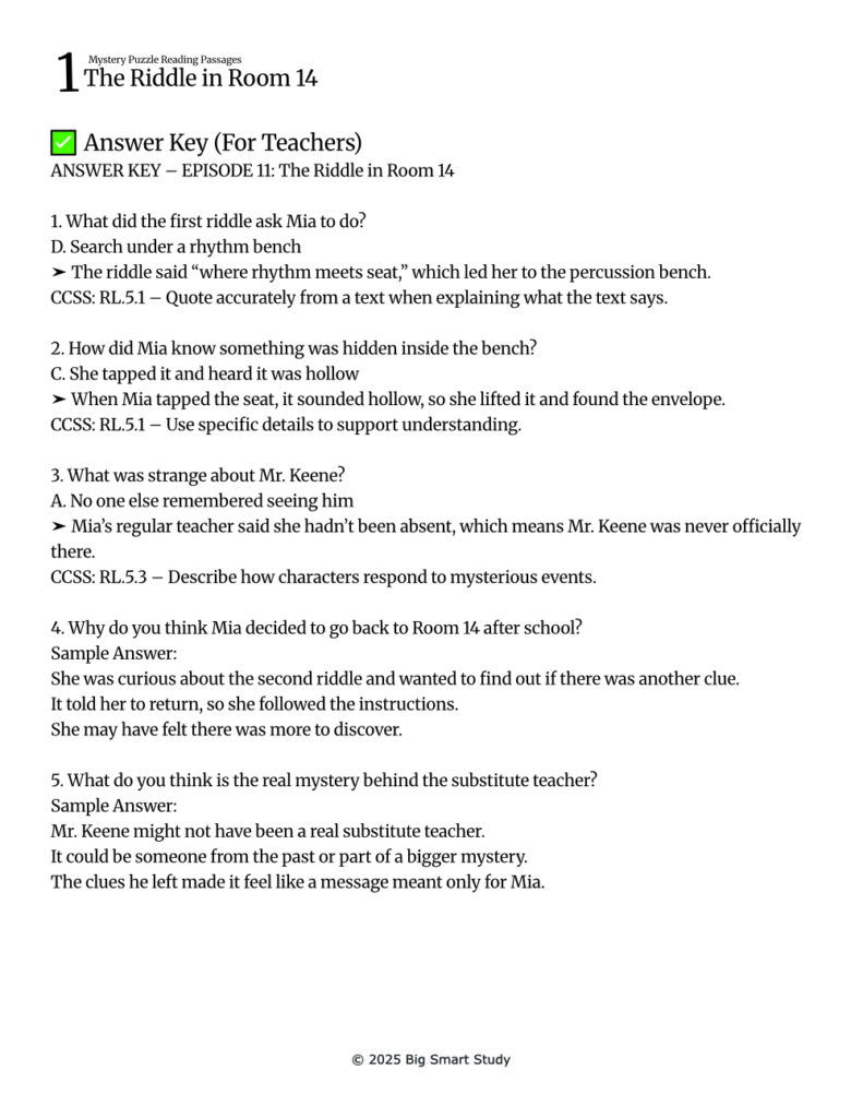 Mystery Puzzle Reading Pack for Grades 4–6 – Comprehension Worksheets ...