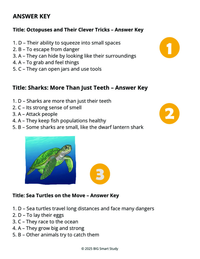 Discover Ocean Animals – 10 Informational Reading Passages with ...