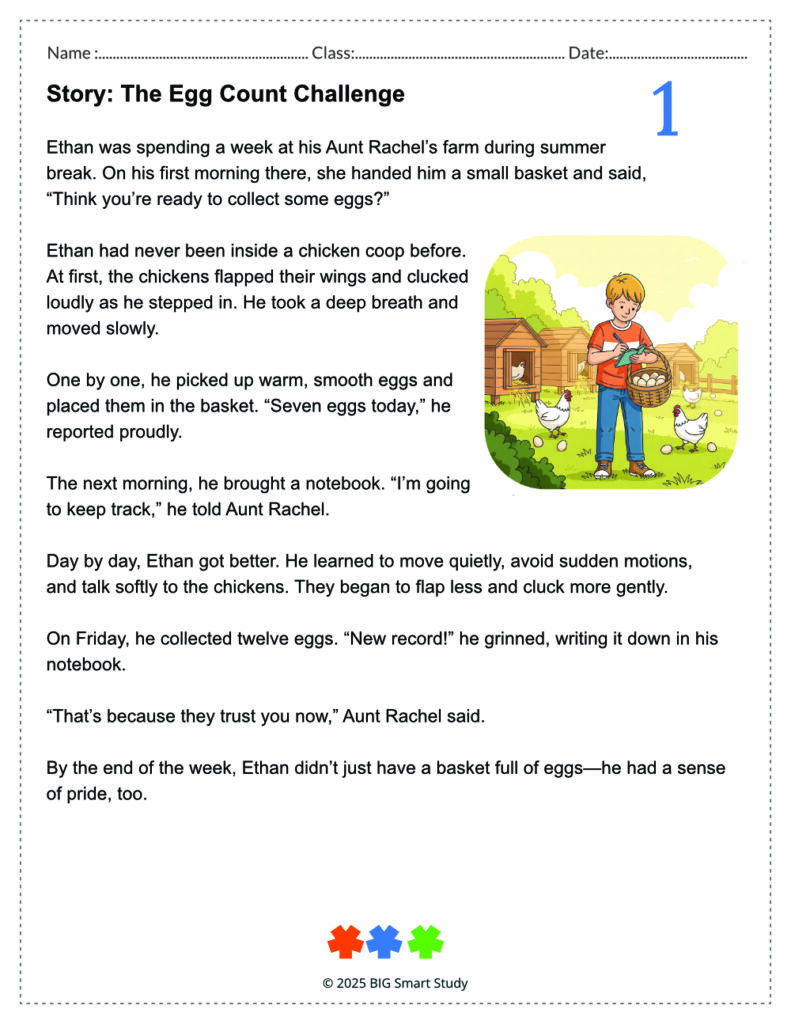 Summer Farm Life Stories – Reading & Writing Activities (Grades 3–4 ...