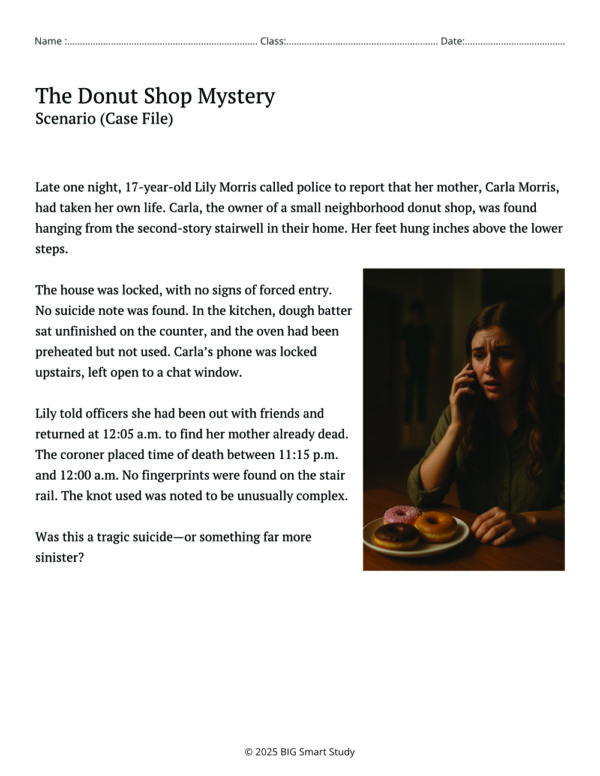 The Donut Shop Mystery – Analyze, Investigate, and Argue from Evidence ...